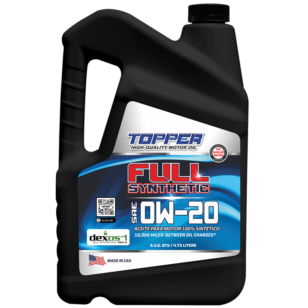 TOPPER® 100% SINTETICO SAE 0W-20 API SQ/ILSAC GF-7A – Sunshine
