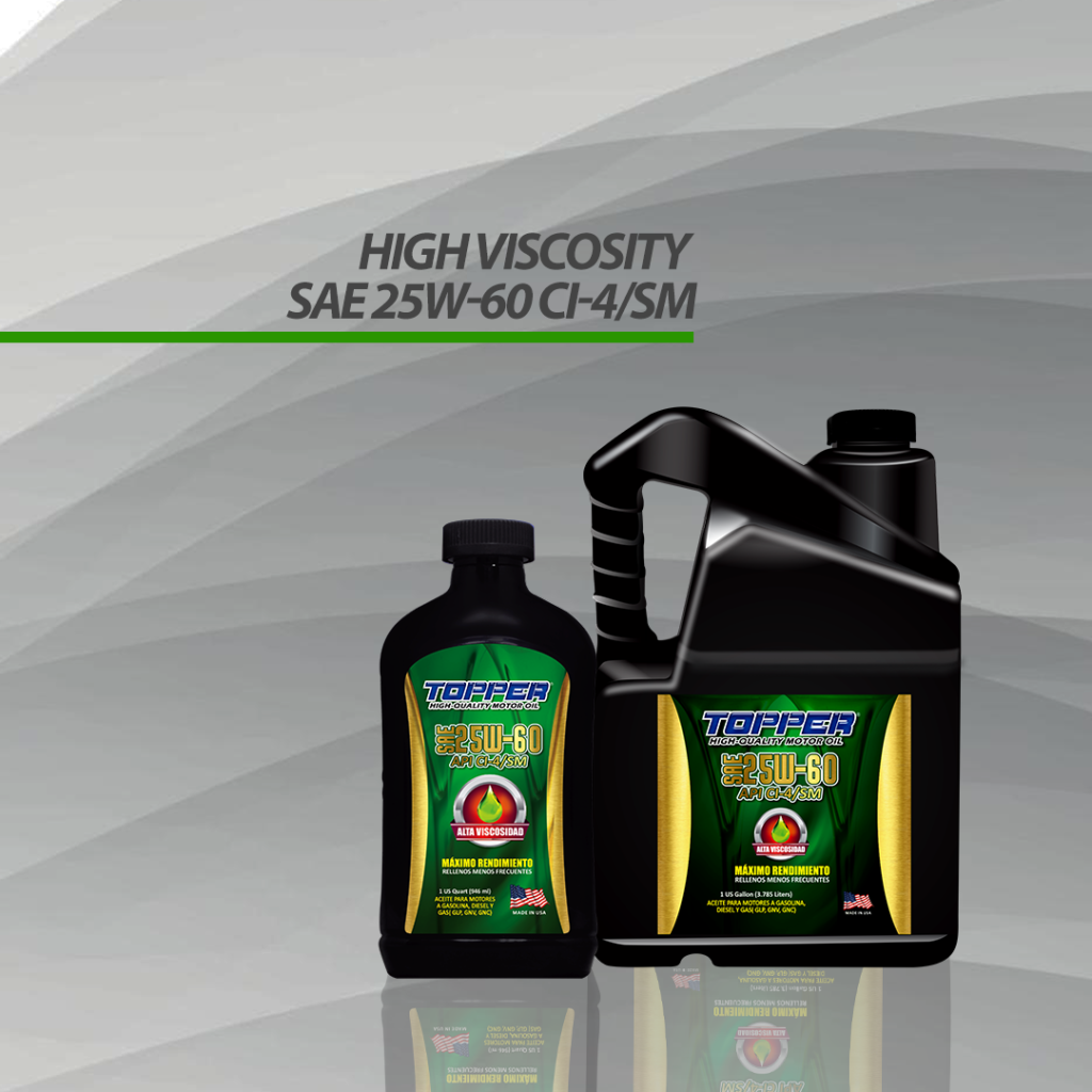 TOPPER® HIGH VISCOSITY MOTOR OIL SAE 25W-60 CI-4/SM – Sunshine