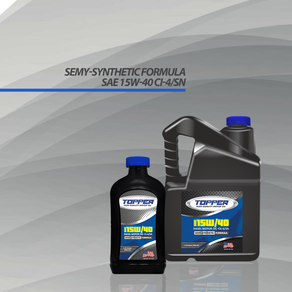 TOPPER® SAE 15W40 CI-4/SN HEAVY DUTY DIESEL ENGINE MOTOR OIL SEMI-SYNTHETIC – Sunshine